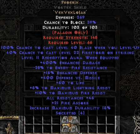 Phoenix Vortex Shield - 45 Res - 400% ED/400 DvM/21 FA/10-14 Red ...