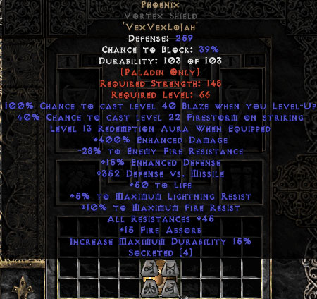 Phoenix Vortex Shield - 45 Res - 400% ED/350-399 DvM/15-21 FA/10-15 Red ...