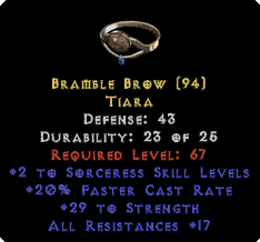 Tiara: Bramble Brow - Diablo 2 Resurrected - Buy D2R Items
