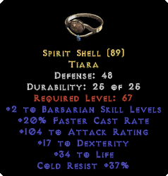 Tiara: Spirit Shell - Diablo 2 Resurrected - Buy D2R Items