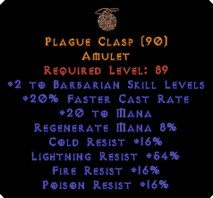 Amulet: Plague Clasp - Diablo 2 Resurrected - Buy D2R Items