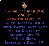 Amulet: Plague Talisman - Diablo 2 Resurrected - Buy D2R Items