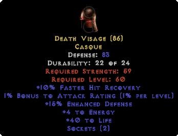 Casque: Death Visage - Diablo 2 Resurrected - Buy D2R Items