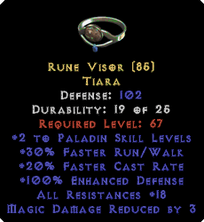 Tiara: Rune Visor - Diablo 2 Resurrected - Buy D2R Items