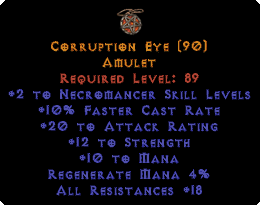 Amulet: Corruption Eye - Diablo 2 Resurrected - Buy D2R Items