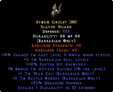 Slayer Guard: Storm Circlet - Diablo 2 Resurrected - Buy D2R Items