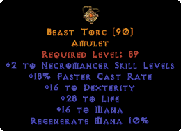Amulet: Beast Torc - Diablo 2 Resurrected - Buy D2R Items