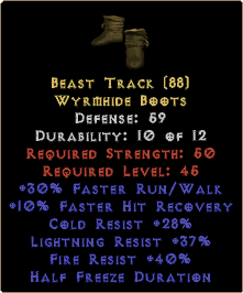 Wyrmhide Boots: Beast Track - Diablo 2 Resurrected - Buy D2R Items