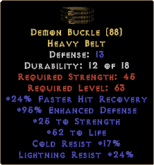 Heavy Belt: Demon Buckle - Diablo 2 Resurrected - Buy D2R Items