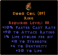 Ring: Doom Coil - Diablo 2 Resurrected - Buy D2R Items