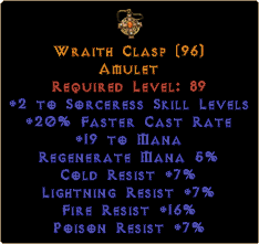 Amulet: Wraith Clasp - Diablo 2 Resurrected - Buy D2R Items