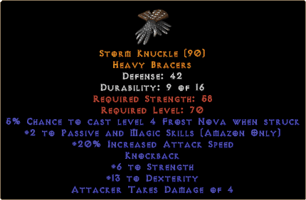Heavy Bracers: Storm Knuckle - Diablo 2 Resurrected - Buy D2R Items