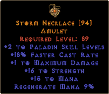 Amulet: Storm Necklace - Diablo 2 Resurrected - Buy D2R Items