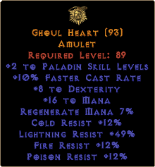 Amulet: Ghoul Heart - Diablo 2 Resurrected - Buy D2R Items
