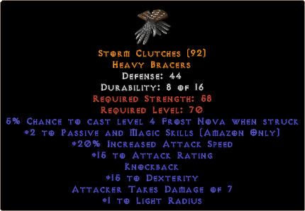 Heavy Bracers: Storm Clutches - Diablo 2 Resurrected - Buy D2R Items