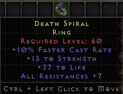 Ring: Death Spiral - Diablo 2 Resurrected - Buy D2R Items