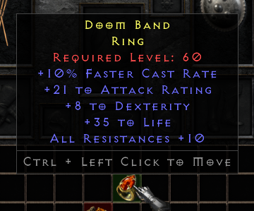 Ring: Doom Band - Diablo 2 Resurrected - Buy D2R Items