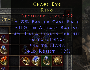 Ring: Chaos Eye - Diablo 2 Resurrected - Buy D2R Items