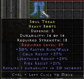 Heavy Boots: Soul Tread - Diablo 2 Resurrected - Buy D2R Items