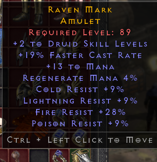 Amulet: Raven Mark - Diablo 2 Resurrected - Buy D2R Items