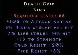 Ring: Death Grip - Diablo 2 Resurrected - Buy D2R Items