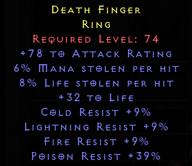 Ring: Death Finger - Diablo 2 Resurrected - Buy D2R Items