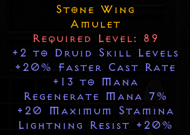 Amulet: Stone Wing - Diablo 2 Resurrected - Buy D2R Items