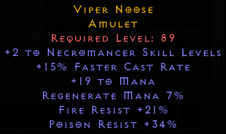 Amulet: Viper Noose - Diablo 2 Resurrected - Buy D2R Items