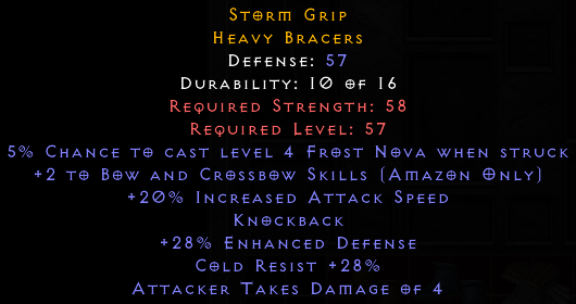 Heavy Bracers: Storm Grip - Diablo 2 Resurrected - Buy D2R Items