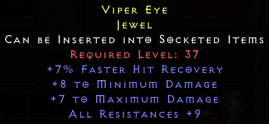 Jewel: Viper Eye - Diablo 2 Resurrected - Buy D2R Items